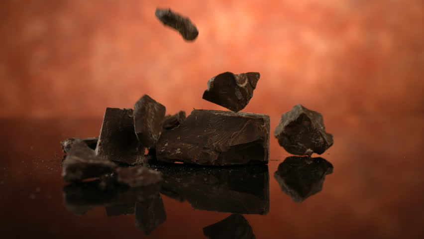 Video Stok Chunks of Chocolate Falling, Slow (100% Tanpa Royalti ...