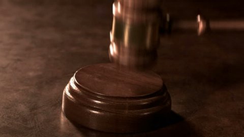 Closeup Judges Hands Striking Gavel Courtroom Stock Footage Video (100% ...