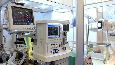 contemporary medical system operating room monitor Stock Footage Video ...