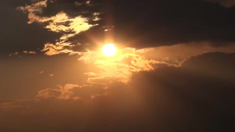 4k Beautiful Red Sunrise Moving Clouds Stock Footage Video (100% ...