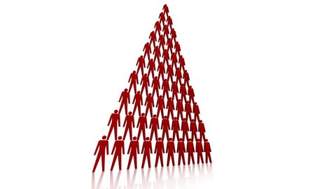 Human Pyramid Collapsing a Pyramid Made Stock Footage Video (100% ...