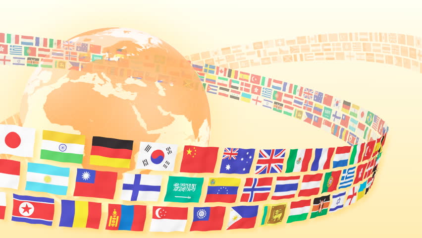 Flags. World. Earth. Stock Footage Video (100% Royalty-free) 474139 ...