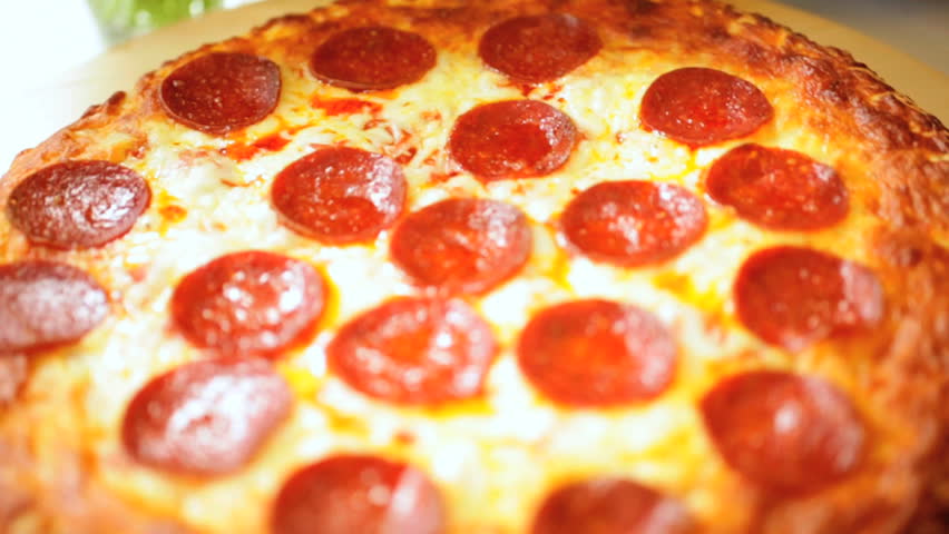 tasty traditional pizza base covered pepperoni Stock Footage Video (100 ...