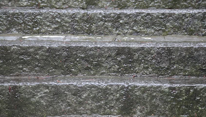 Water Overflowing Through Stone Stairs Stock Footage Video (100% ...