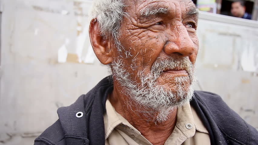 close homeless man's face mexico Stock Footage Video (100% Royalty-free ...
