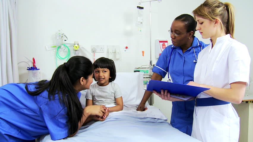 Pediatric Nursing Staff Checking Medical Stock Footage Video (100% ...