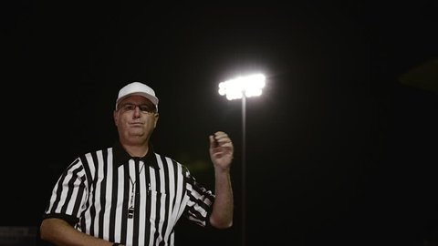 Football Referee Makes False Start Penalty Stock Footage Video (100% ...