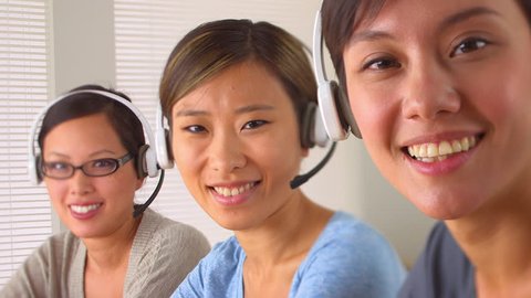 Happy Chinese Customer Support Team Stock Footage Video (100% Royalty ...