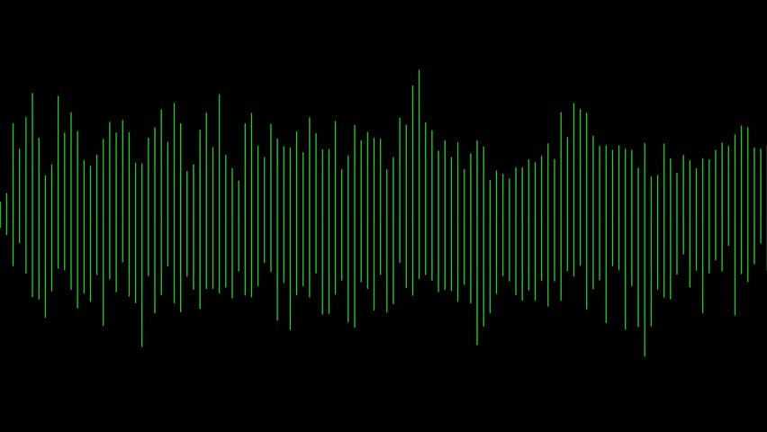 audio waveforms moving across screen green Stock Footage Video (100% ...