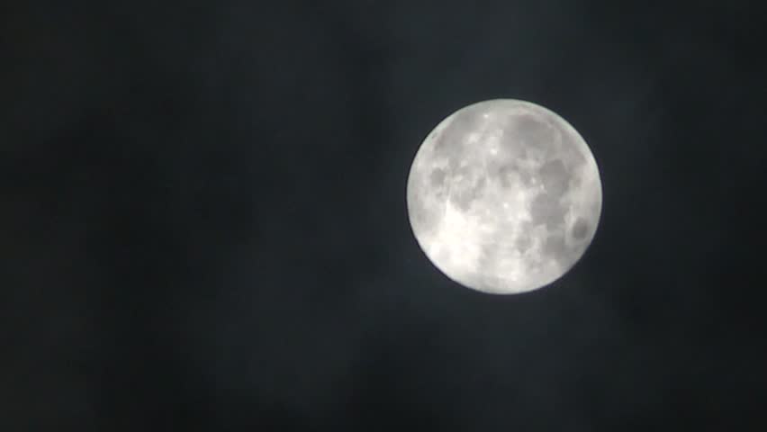 Full Moon Upper Right Corner Stock Footage Video (100% Royalty-free ...
