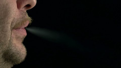 Close Man Smoking Cigarette High Definition Stock Footage Video (100% ...