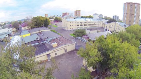 Military Compound Multiple Buildings City Aerial Stock Footage Video ...