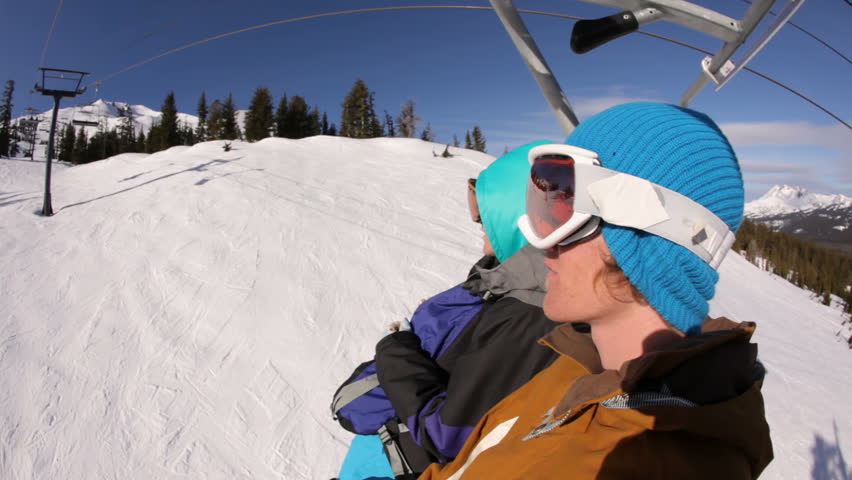 Friends On Snowlift Stock Footage Video (100% Royalty-free) 4804820 ...