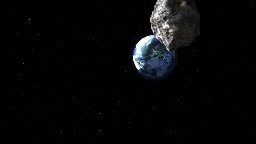Asteroid Powerful Animation of an Stock Footage Video (100% Royalty ...
