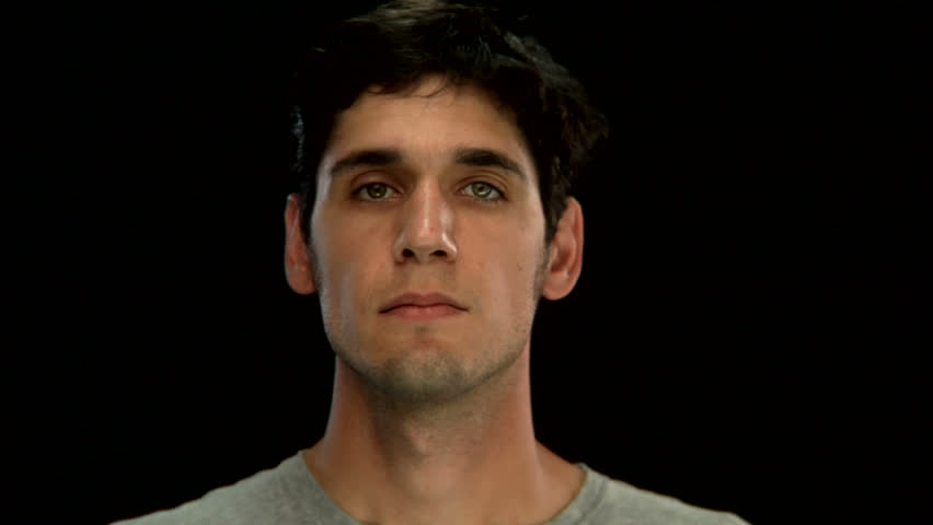 young man looks blank stare on Stock Footage Video (100% Royalty-free ...