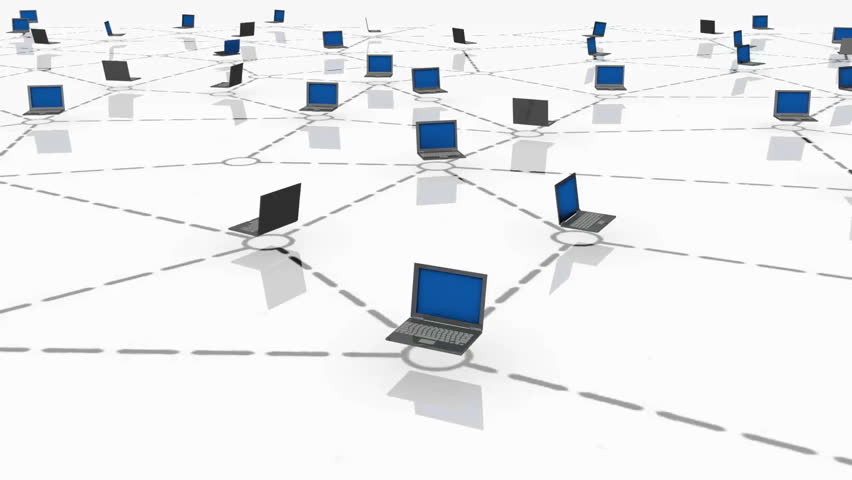 looping animation vast network laptops Stock Footage Video (100% ...