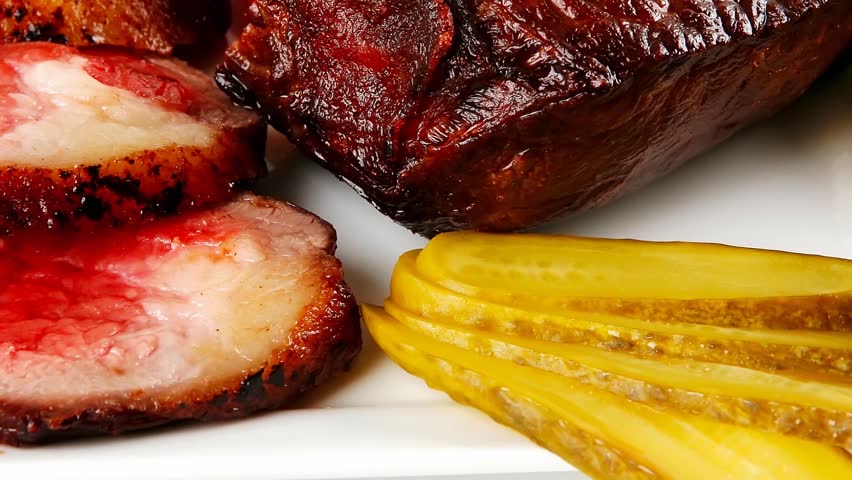 underdone beef meat vegetables plate 1920x1080 Stock Footage Video (100 ...