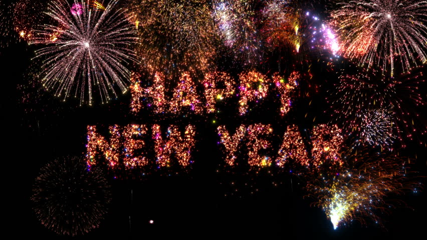 Colorful Fireworks Forming the Words Stock Footage Video (100% Royalty ...