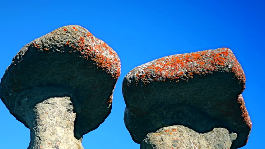 strange shaped rocks geomorphology carpathian mountains Stock Footage ...