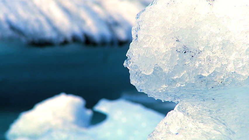 Glacial Ice Slowly Melting Into Stock Footage Video (100% Royalty-free ...
