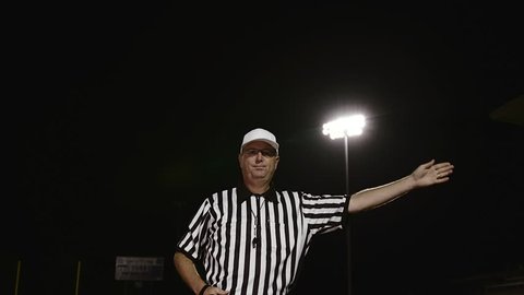 Football Referee Makes Personal Foul Penalty Stock Footage Video (100% ...