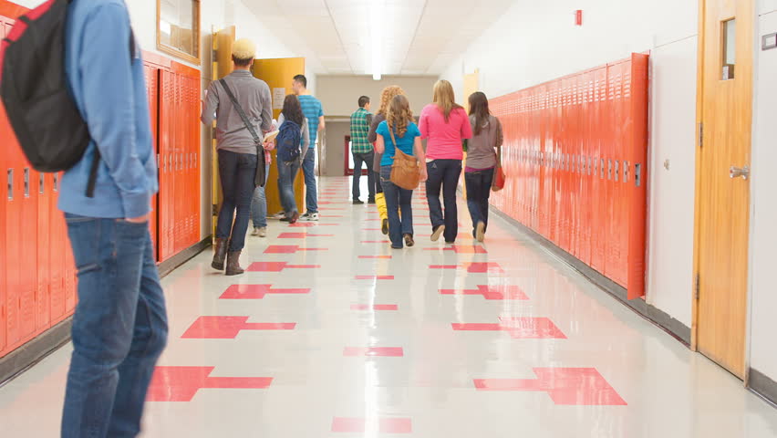 busy school hallway students walking class Stock Footage Video (100% Royalty-free) 4893608 ...