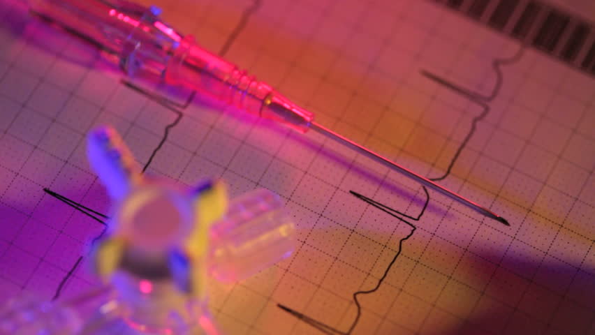ecg heart monitor readout iv components Stock Footage Video (100% ...