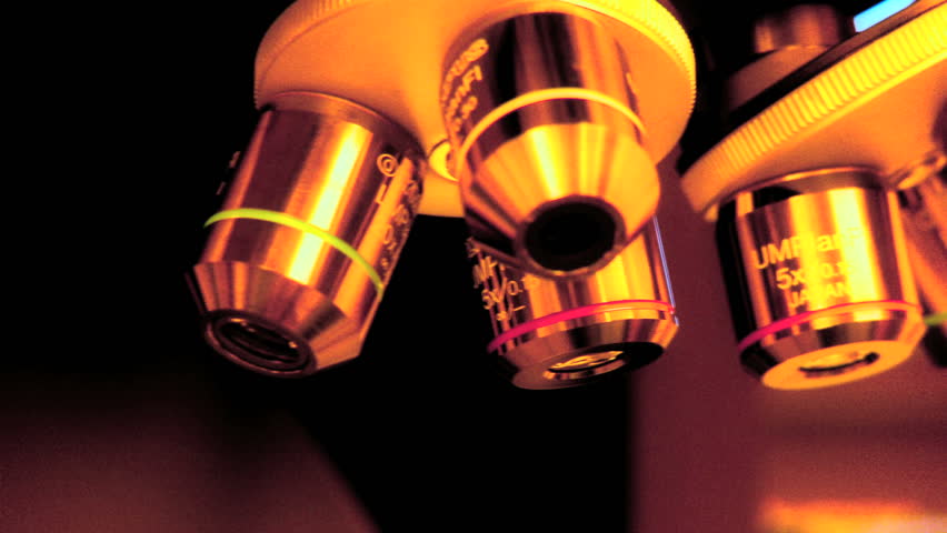 Microscope Being Used Under Laboratory Stock Footage Video (100% ...