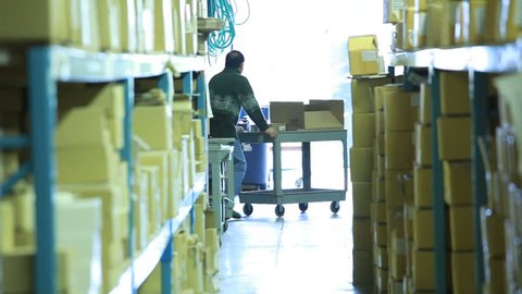 Shipping Receiving Warehouse Stock Footage Video (100% Royalty-free ...