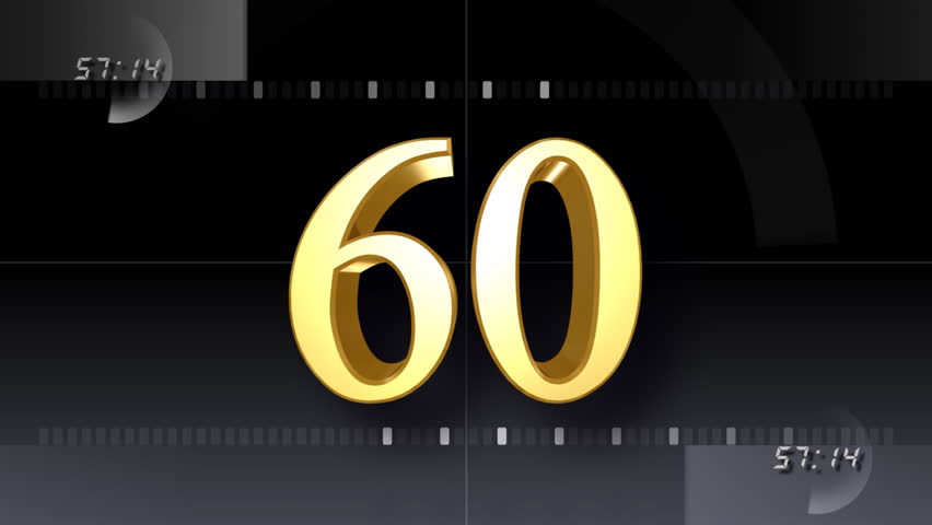 60 seconds countdown numbers counter timer Stock Footage Video (100% ...