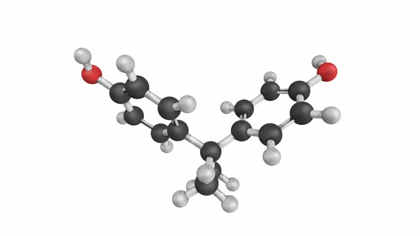 Bisphenol A. Molecular Structure On Stock Footage Video (100% Royalty ...