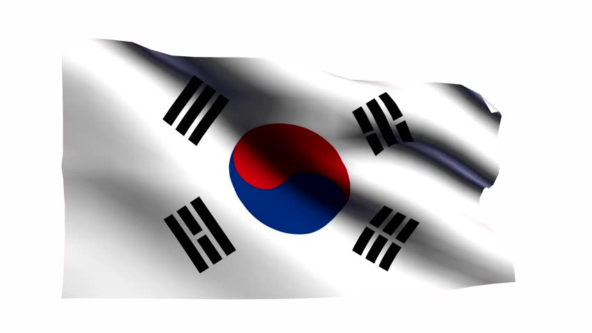 flag korea republic waving Stock Footage Video (100% Royalty-free ...