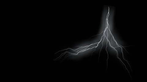 Lightning Forks On Black Background Stock Footage Video (100% Royalty ...