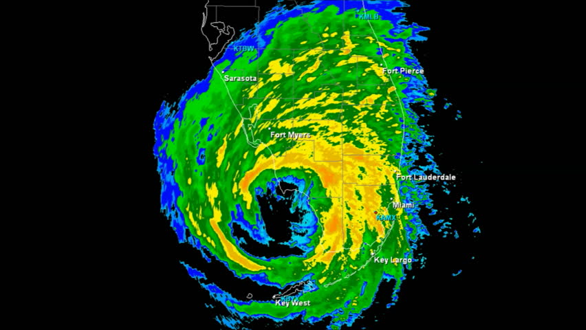 Hurricane Wilma (2005) Doppler Radar Stock Footage Video (100% Royalty ...