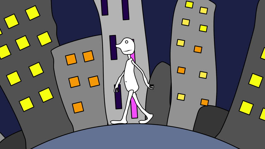Animated Man Walking Through the Stock Footage Video (100% Royalty-free ...