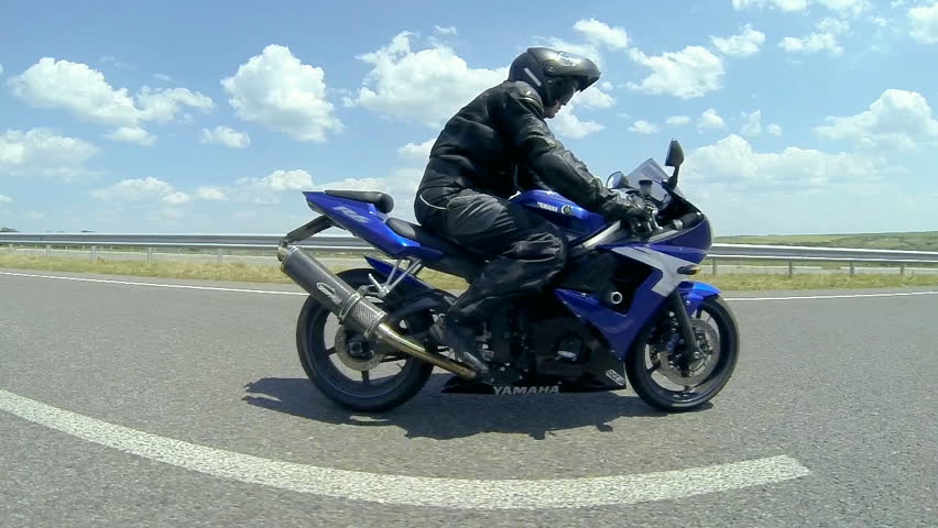 Man Sitting On the Motorcycle Stock Footage Video (100% Royalty-free ...