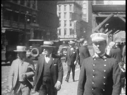 1920s Fire Department Officials Firemen Walk Stock Footage Video (100% ...