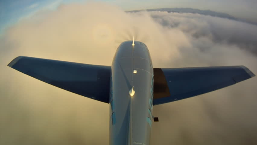 tail cam small plane flying fast Stock Footage Video (100% Royalty-free ...