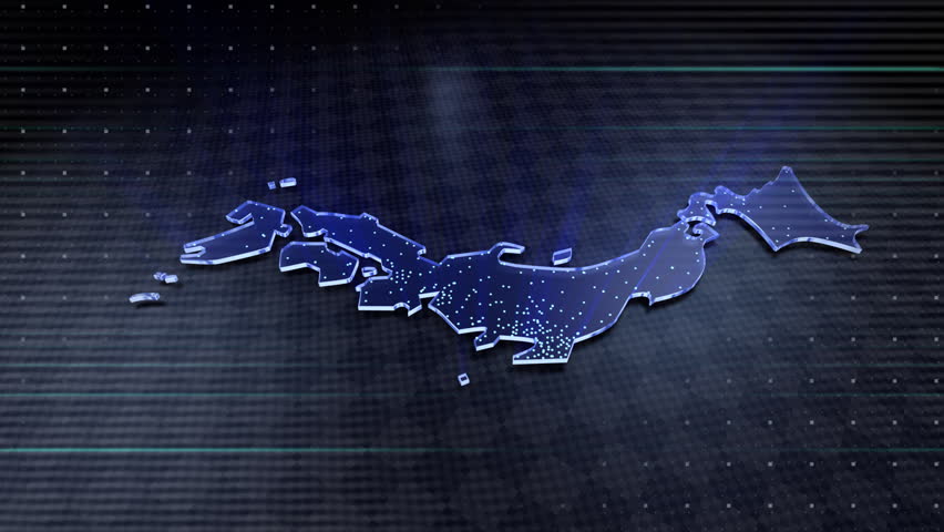 japan map simple cgi image background Stock Footage Video (100% Royalty ...