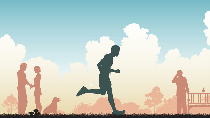 animated seamless loop man running through Stock Footage Video (100% ...