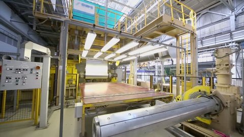 manufacturing plasterboard sheets gypsum board by Stock Footage Video ...