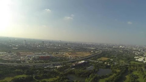 Aerial Pan Pollution City Stock Footage Video (100% Royalty-free ...