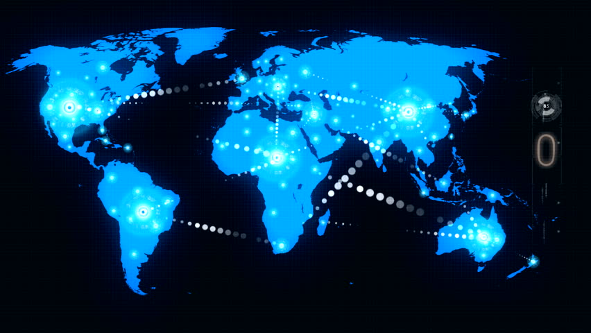 earth maps inter-continental trade communication Stock Footage Video ...