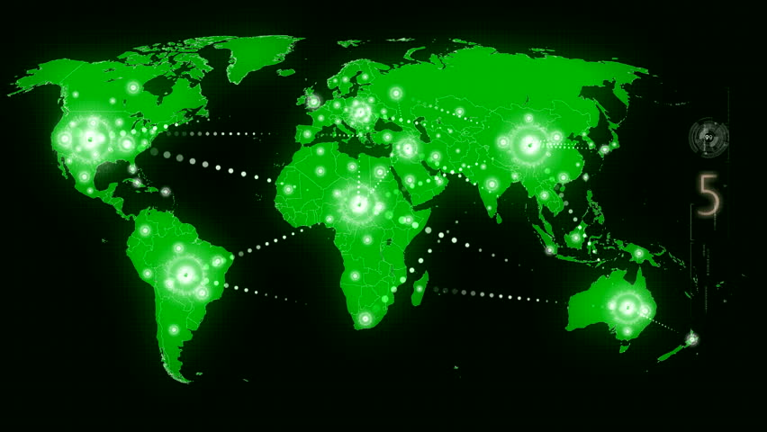 Earth Maps Inter-continental Trade and Stock Footage Video (100% ...