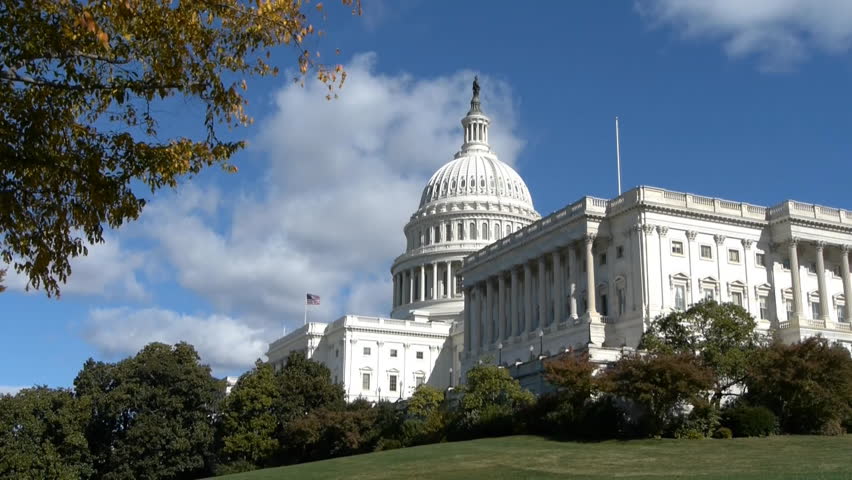 us capitol on hill view cloudy Stock Footage Video (100% Royalty-free ...