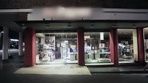 Suspect Man Checking Outside Closed Store Stock Footage Video (100% ...