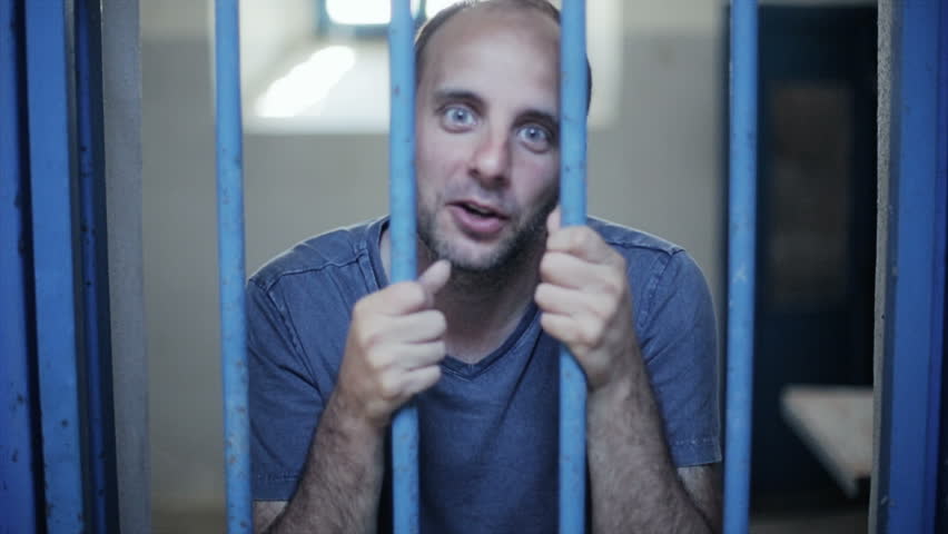 Crazy Inmate Sentenced Lifetime Cursing Behind Stock Footage Video (100 ...