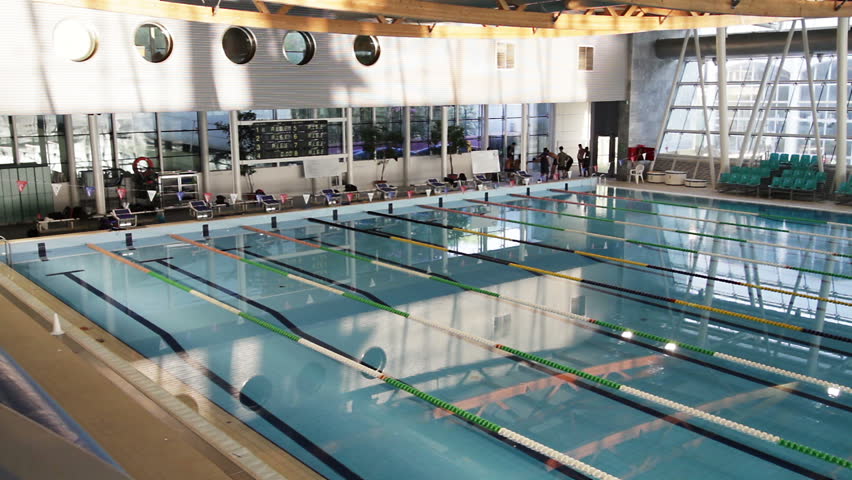 Empty Indoor Swimming Pool Stock Footage Video (100% Royalty-free ...