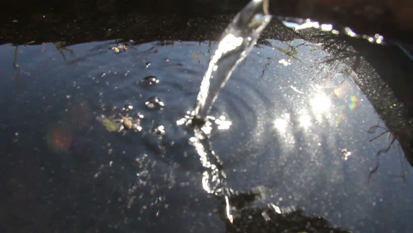 water coming source through pipe improvisation Stock Footage Video (100 ...