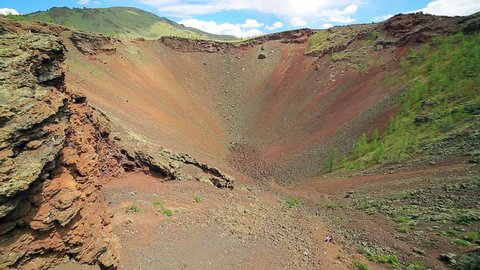 Khorgo Volcano Crater Terkhiin Tsagaan Lake Stock Footage Video (100% ...